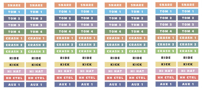 4 SETS of Roland Drum Cable Snake Stickers - Decal TD Label | Reverb