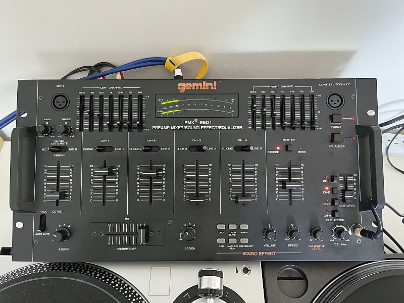 Gemini Gemini PMX-2501 Stereo DJ Mixer - Phono, Black | Reverb