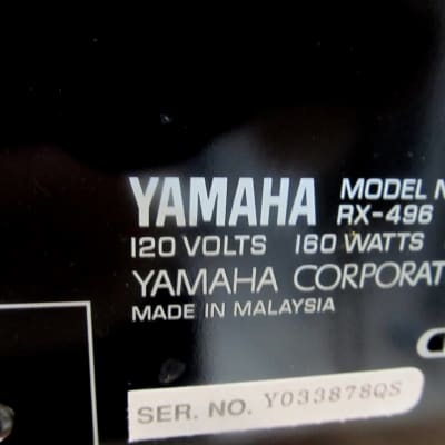 Yamaha RX-496 Vintage 2 Channel Stereo Receiver w/Original | Reverb