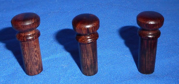 3 New Solid Rosewood Guitar End Pin Or Strap Buttons | Reverb
