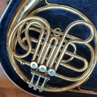 C.G. Conn Single French Horn, USA, with case/mouthpiece, Good | Reverb