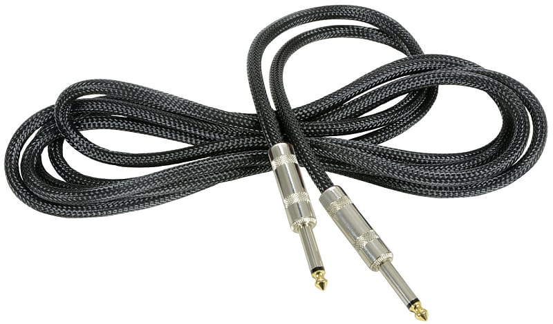 Classic Retro Braided Guitar Lead 6.3mm Mono Jack Plug - | Reverb