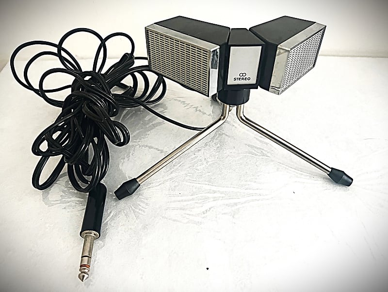 Vintage 1960's Phillips EL1979/01 STEREO Dynamic Microphone, | Reverb