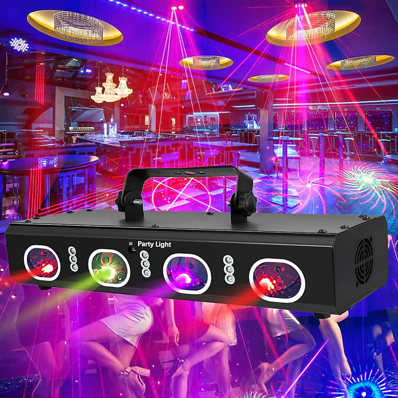 Upgraded 4 Lens Dj Disco Lights For Parties Laser Light Show | Reverb