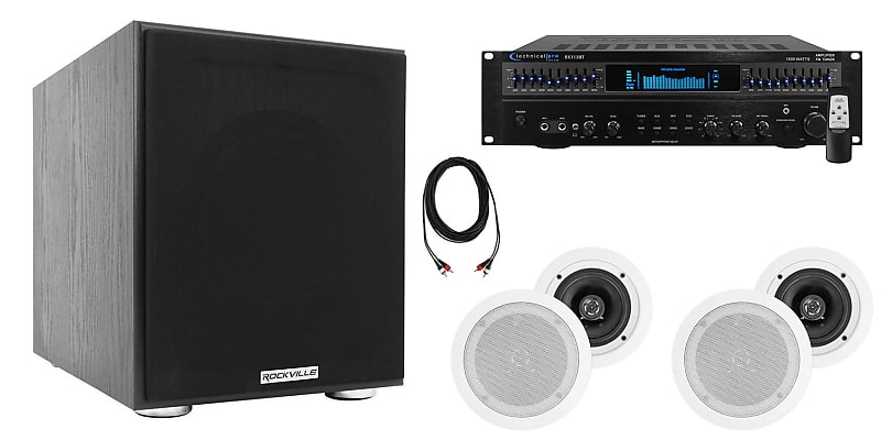 Technical Pro Home Theater Receiver+4) 5.25" White Ceiling | Reverb