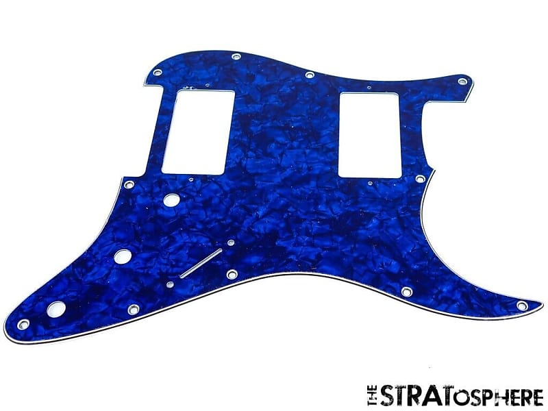 * NEW Blue Pearloid HH Stratocaster PICKGUARD for Fender | Reverb