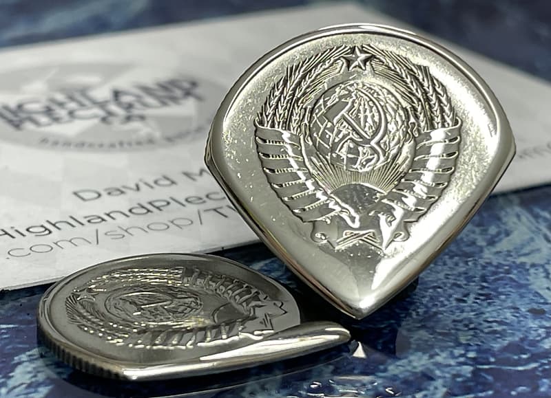 The Highland Plectrum Co. One 20 Kopeck Coin Plectrum. | Reverb