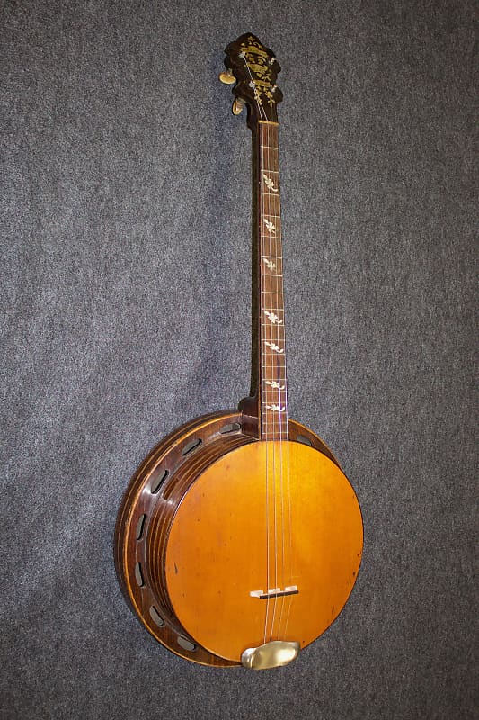 Paramount "Tenor Harp" Wooden Top Tenor Banjo c. 1925 | Reverb