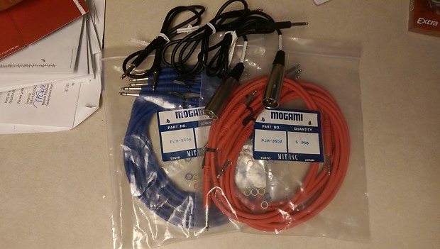 (10) Mogami PJM-36 TT cables Red & Blue | Reverb