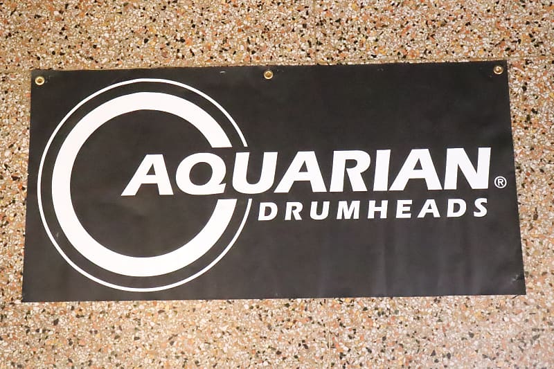 Aquarian Drumheads Banner Sign 36"x17" #2 | Reverb