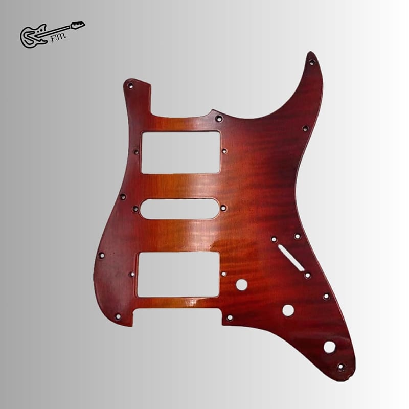 Maple Wood 2 Custom Wooden Strat Style Pickguard HSH | Reverb