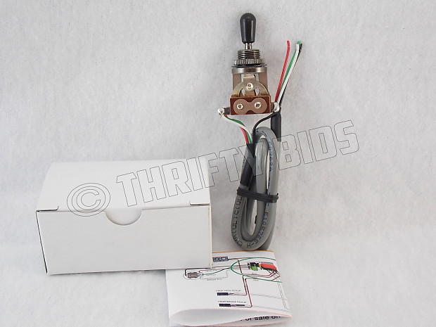 Black Nickel / Cosmo Chrome Pre-Wired 3 way toggle switch for | Reverb