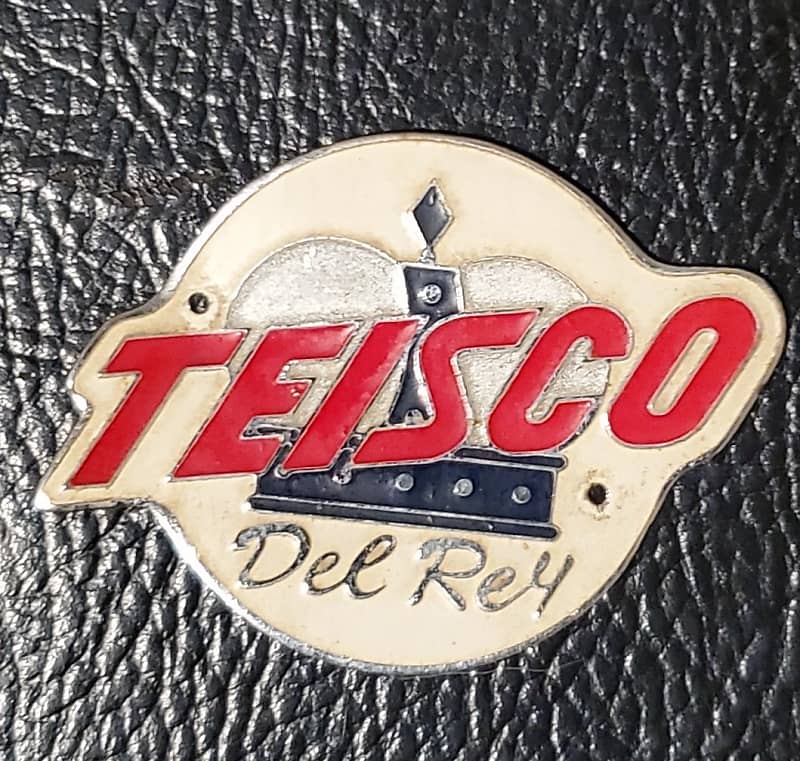 Teisco Vintage 1960's Del Rey Metal Headstock Logo Emblem | Reverb