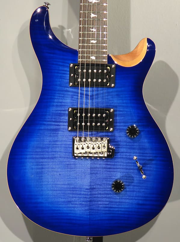 PRS SE Custom 24, Faded Blue Burst, PRS Gig Bag (2021) | Reverb