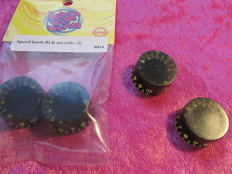 Montreux Gibson style aged black speed knobs | Reverb