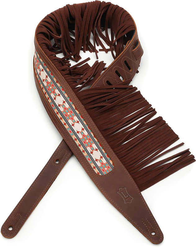Levy's Crazy Horse Outlaw Leather Guitar Strap - Brown | Reverb