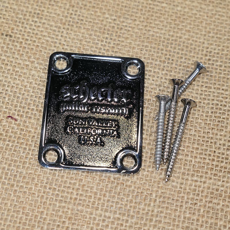 Neck Plate Black, Genuine 2018 Schecter Nick Johnston SSS - | Reverb