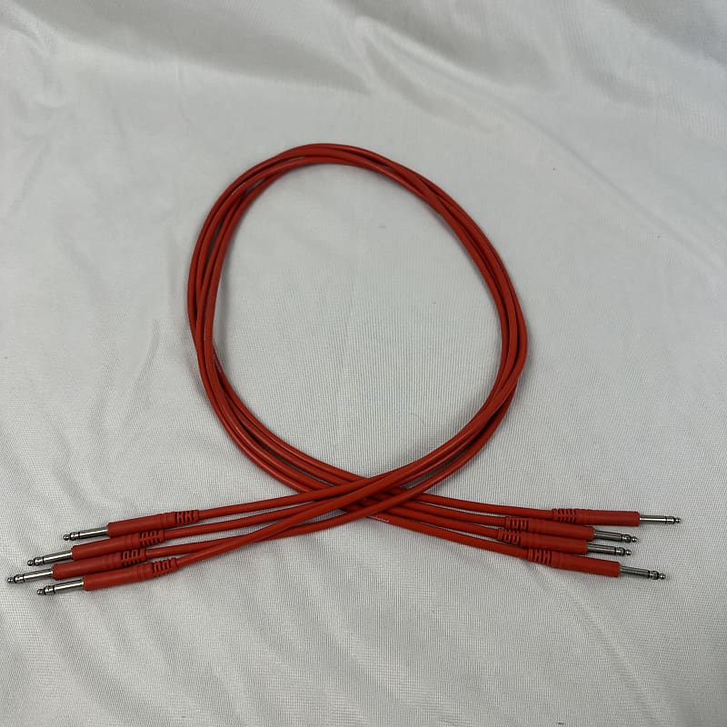 (4x) Whirlwind TT Bantam 3’ patch cables Red Great Shape | Reverb