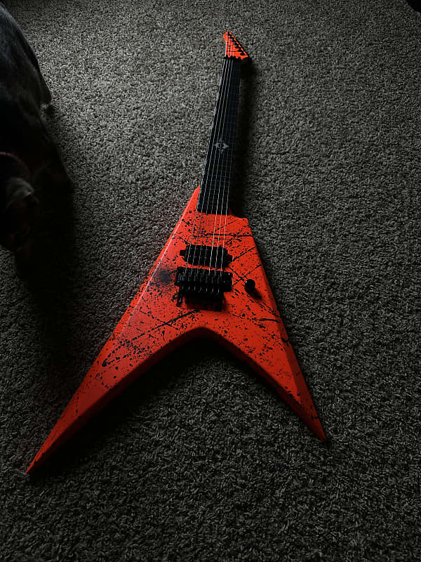 Deviant Guitars Leviathan 7 string 2024 - Orange and black | Reverb