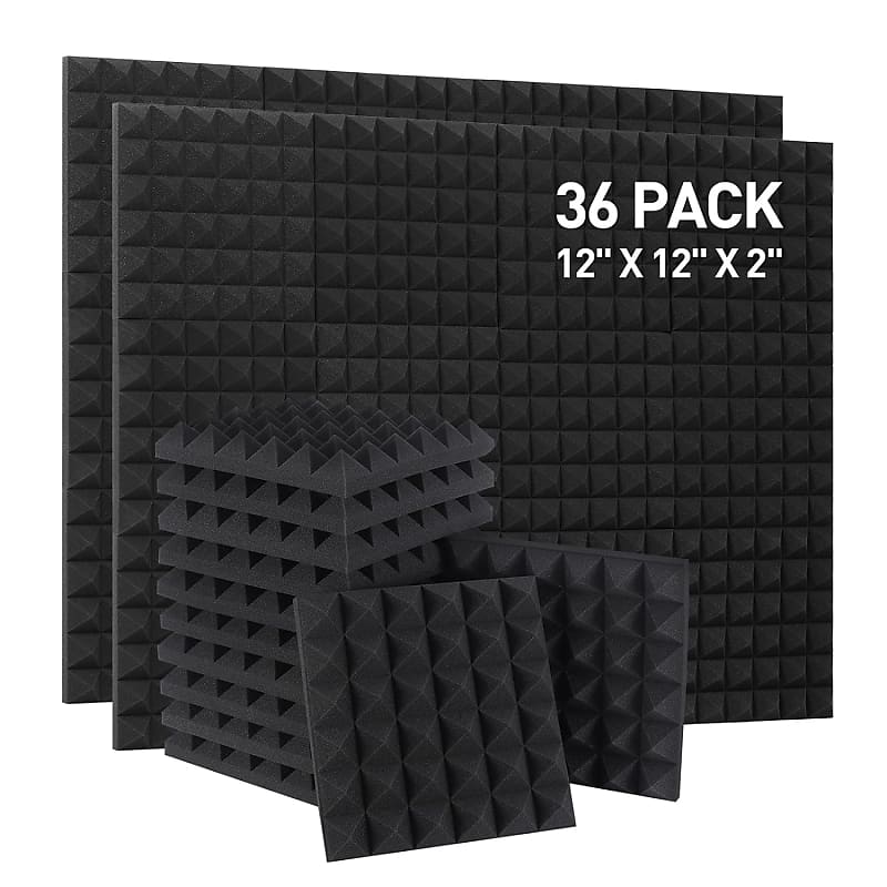 Sound Proof Foam Panels, 36 Pack 12 X 12 X 2 Inches High | Reverb