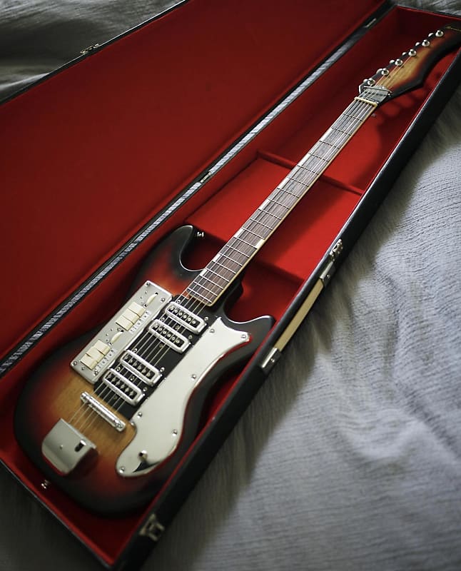 Teisco VN4 Baritone Demian 1960s Sunburst Vintage | Reverb