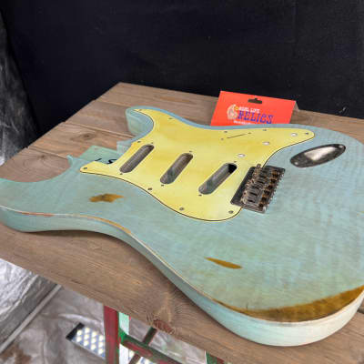 Real Life Relics Custom Class Nitro Strat® Body Aged Trans | Reverb