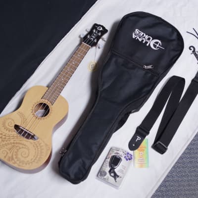 Harley Benton DC-Ukulele CH Cherry Stain - ELECTRIC UKE - w/ | Reverb