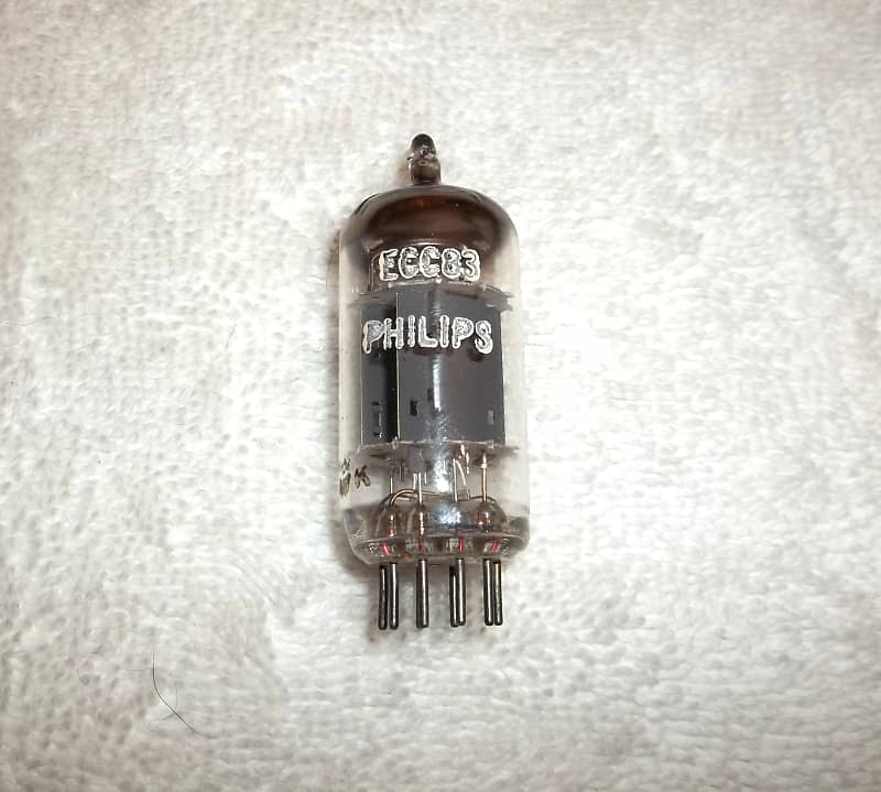Telefunken Philips EI ecc83 12ax7 17mm grey smooth plates | Reverb