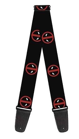 Buckle Down Marvel Universe Deadpool Logo Guitar Strap | Reverb