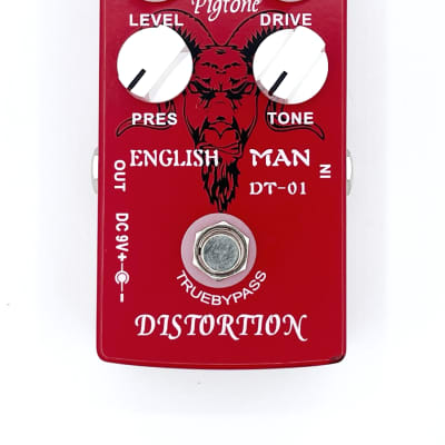 Pigtone English Man DT-01 Distortion - Red with Demon | Reverb