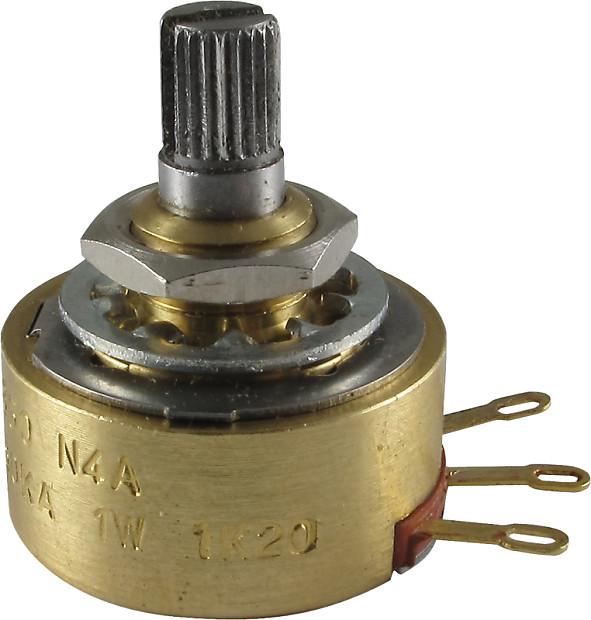Potentiometer - Alessandro, 500K Audio, 1W, Knurled Shaft | Reverb