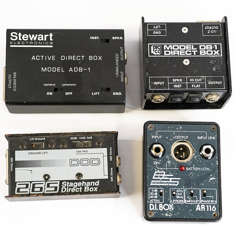 4 DI Boxes Bundle - Stewart ADB-1 / ProCo DB-1 / DOD 265 / | Reverb