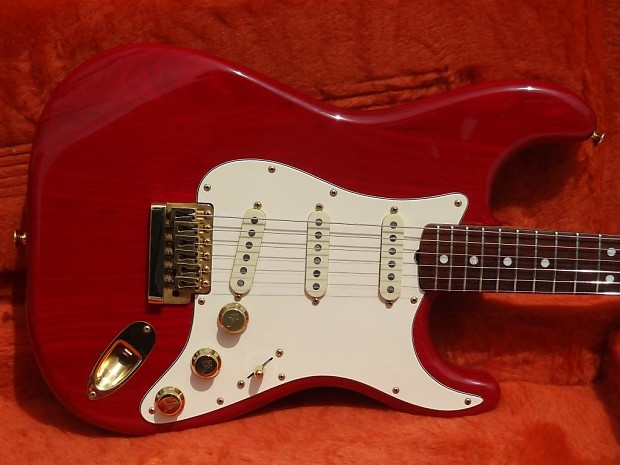 Fender The Strat 1982 Ruby Red Transparent | Reverb