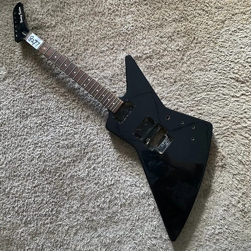 Harley Benton Explorer Style Black Guitar Body with Maple | Reverb UK