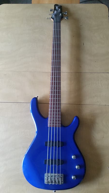 Squire Modern 5 string Jazz Bass 2004 Blue | Reverb
