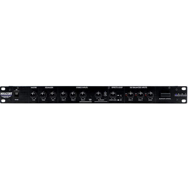 ART MX622BT 6-Channel Rackmount Stereo Mixer with Bluetooth & | Reverb