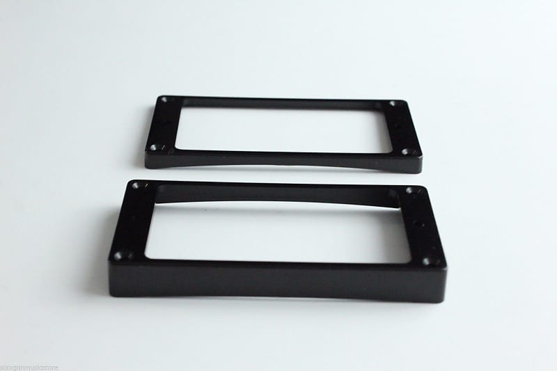 SGM Black Curved Slanted Guitar Humbucker Pickup Rings, Fits | Reverb