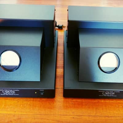 Carver Silver 9T Mono Block Power Amplifiers Pair. Powerful | Reverb