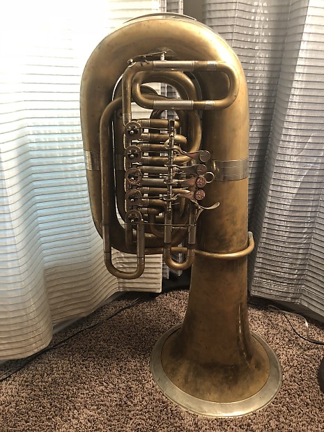 Miraphone C Tuba 1970's Raw Brass | Reverb