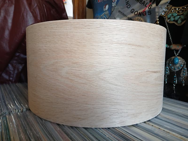 14x7 red oak steam Bent semi-solid bare raw snare drum Shell | Reverb