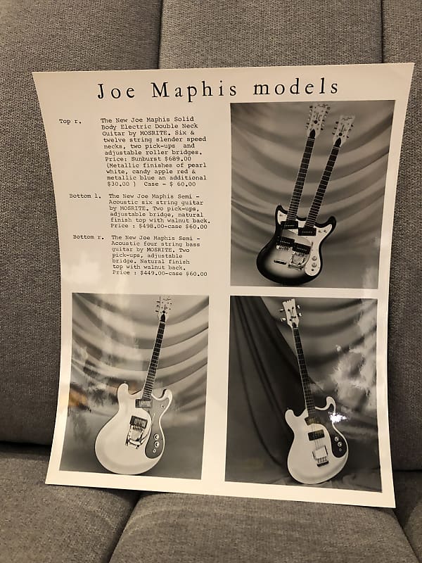 1960s Mosrite Joe Maphis Models Flyer Brochure Case Candy | Reverb UK
