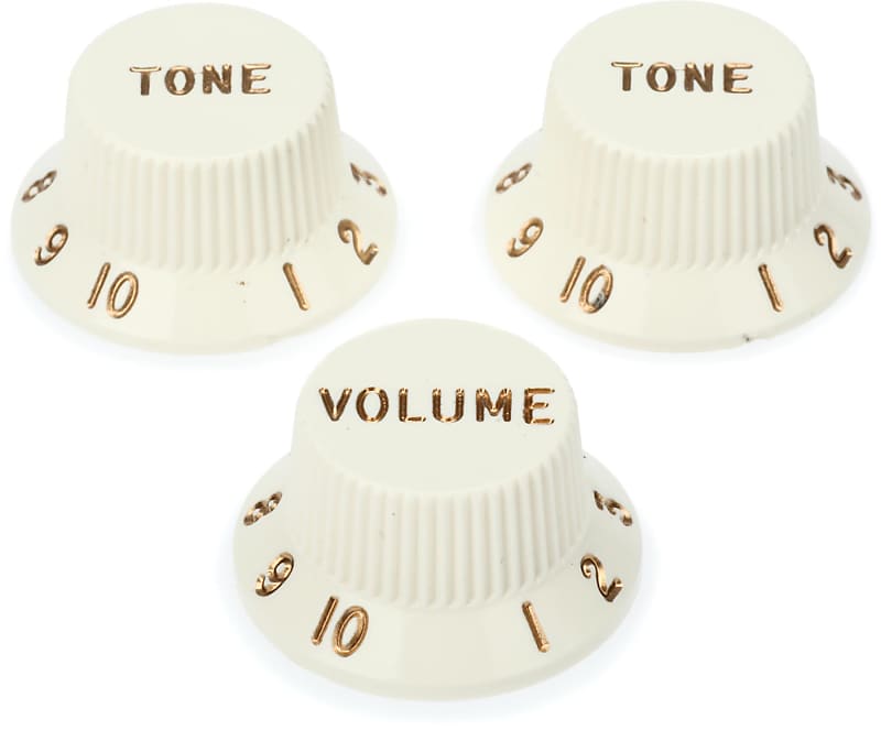 Fender Stratocaster Replacement Knobs - Parchment (3-pack) | Reverb