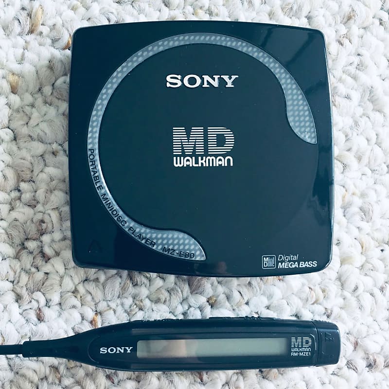 Sony MZ-E80 Walkman MiniDisc Player, Rare Cool Black ! | Reverb