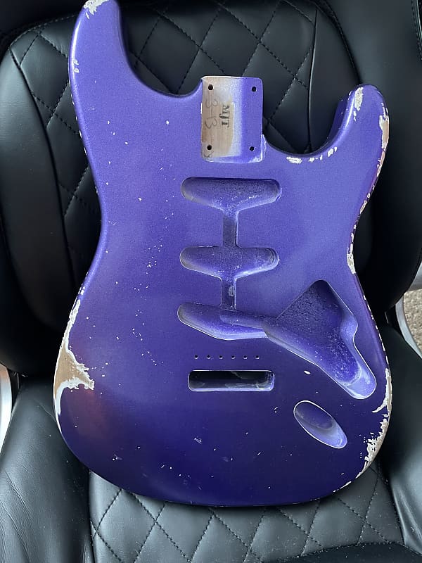 MJT VTS (Strat) Body 2021 Reliced Crown Royal Purple | Reverb