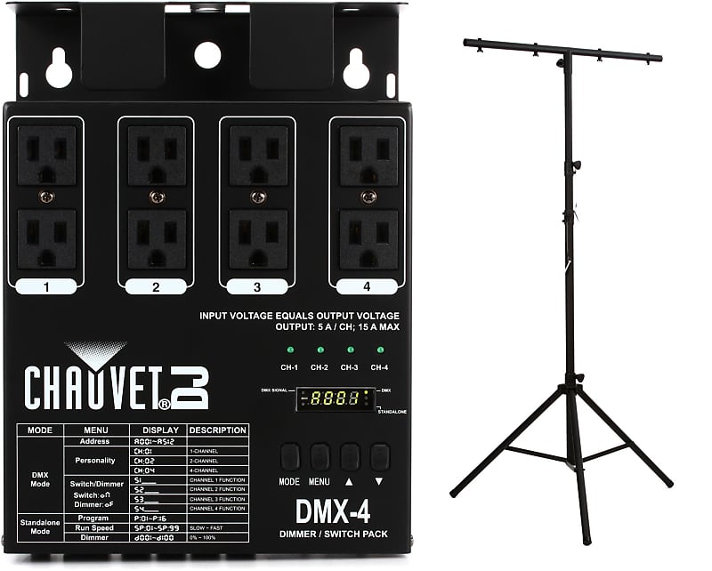 Chauvet DJ DMX-4 4-Ch DMX Dimmer/Switch Pack Bundle with | Reverb