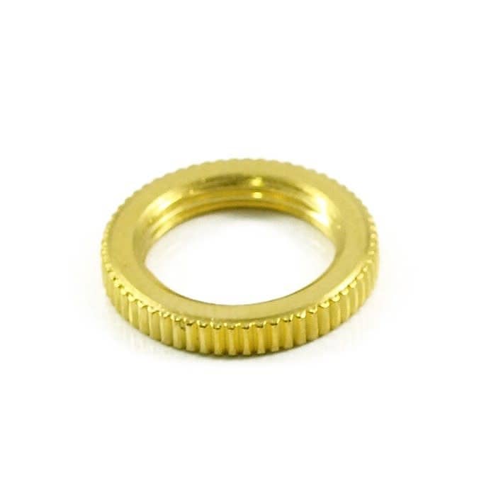 Switchcraft Knurled Toggle Switch Nut, Flat - Gold (Metric) | Reverb
