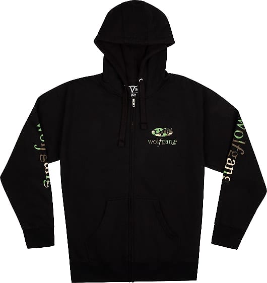EVH Eddie Van Halen Wolfgang Black and Camo Zip-Up Hoodie | Reverb