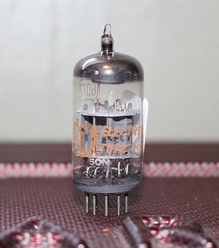 RCA 6072 12AY7 GREY PLATE S RODS HALO GETTER PERFECT | Reverb UK