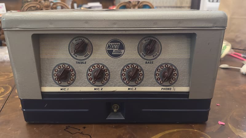 1957 Masco MA-35N PA Amplifier Vintage Metal Tube Guitar Amp | Reverb