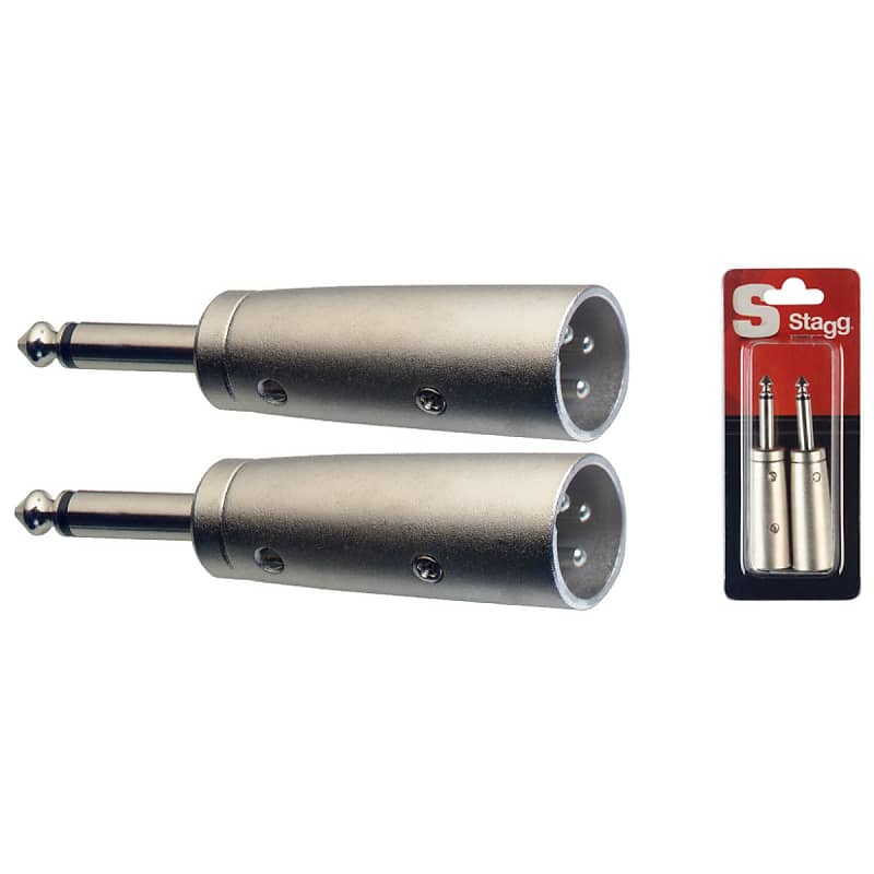 Stagg Male XLR - Large Jack 2 Pack | Reverb UK